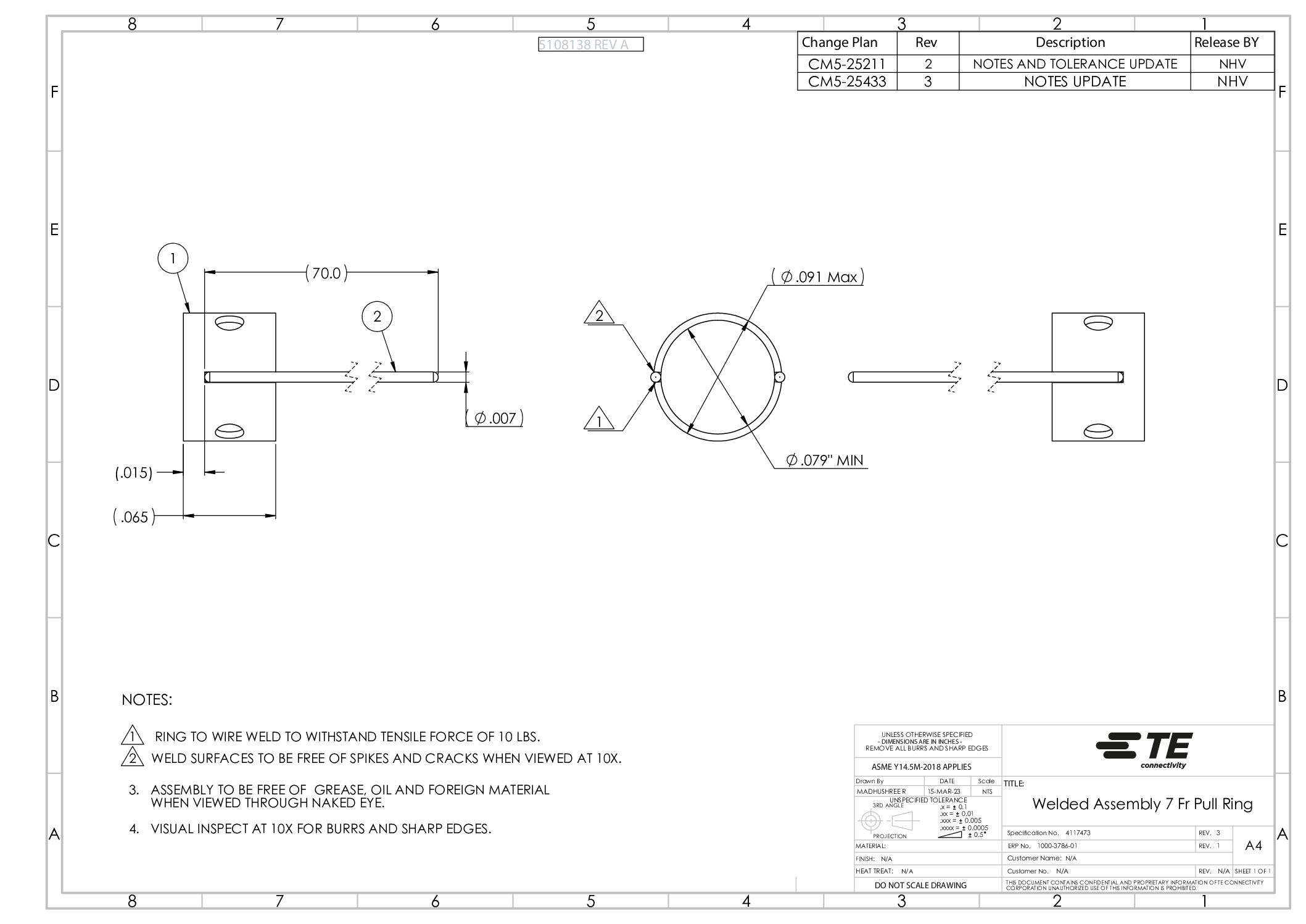Pull Wire Assembly 7 Fr 2 Wire 1000-3786-01 • Pull Wire Assemblies ...